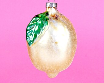 Lemon Glass Hanging Christmas Tree Decoration Festive Winter - Etsy UK