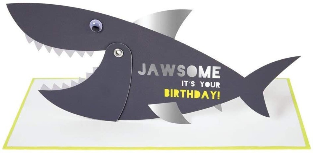 Under the Sea Jawsome Shark Birthday Greeting Card With Envelope Happy ...