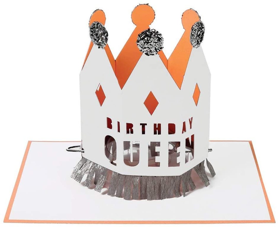 Birthday Queen Crown Card Happy Birthday Message 3D Card Birthday ...
