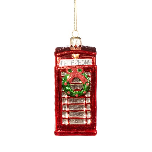 Phone Box With Wreath Shaped Bauble Hanging Decoration Xmas - Etsy