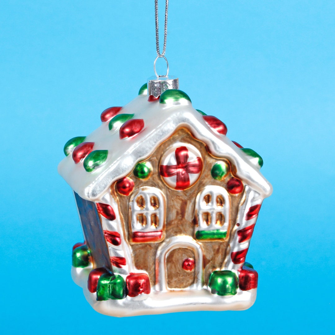 Classic Gingerbread House Shaped Bauble Hanging Decoration - Etsy
