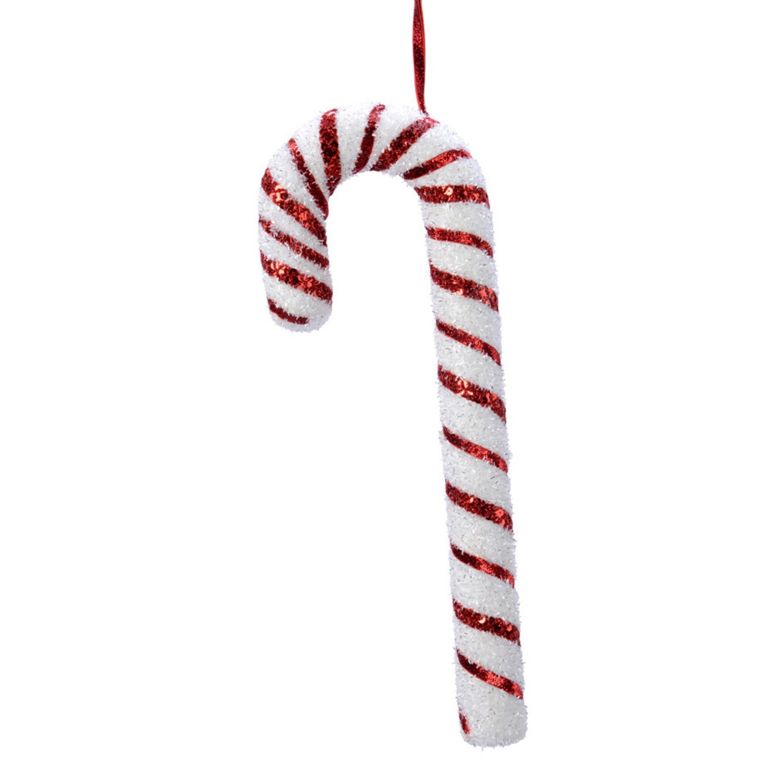 Extra Large Glitter Candy Cane Foam Bauble Red White Christmas Tree ...
