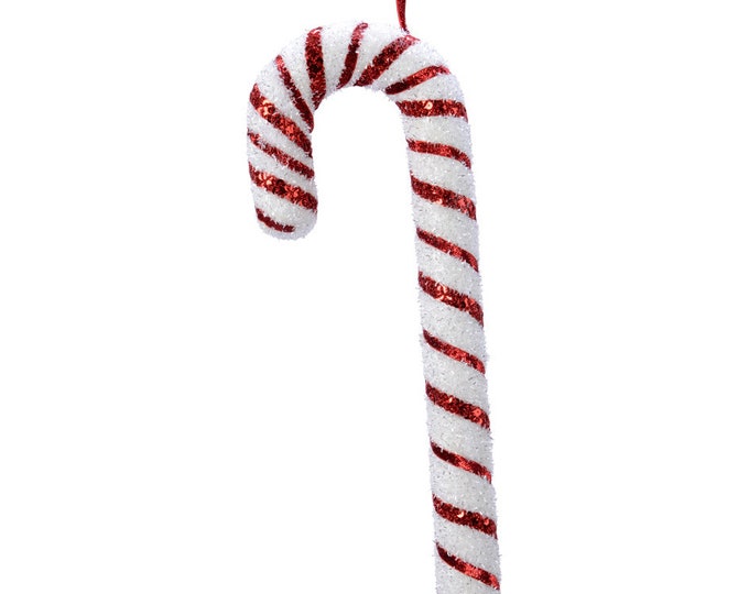 Extra Large Glitter Candy Cane Foam Bauble Red White Christmas Tree ...