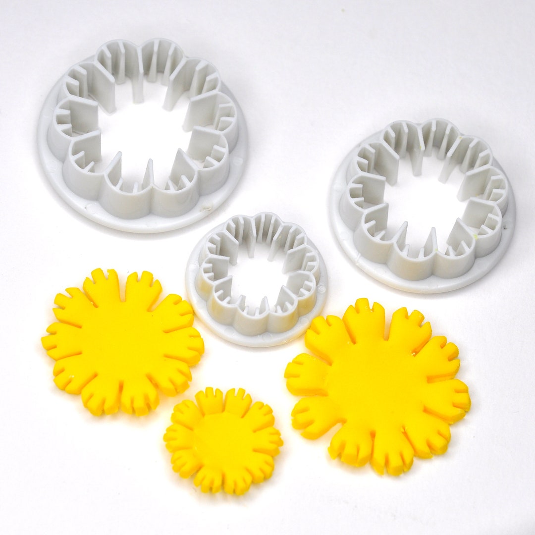 Dandelion Flower Cookie Fondant Cutter Set of 3 for Star Baker Gardener ...