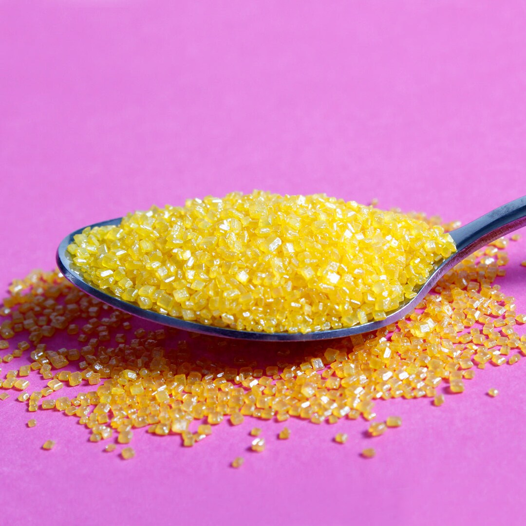 Yellow Sparkly Sanding Sugar Natural Colour Cake Biscuit Cookie ...
