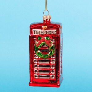 Phone Box With Wreath Shaped Bauble Hanging Decoration Xmas Christmas ...