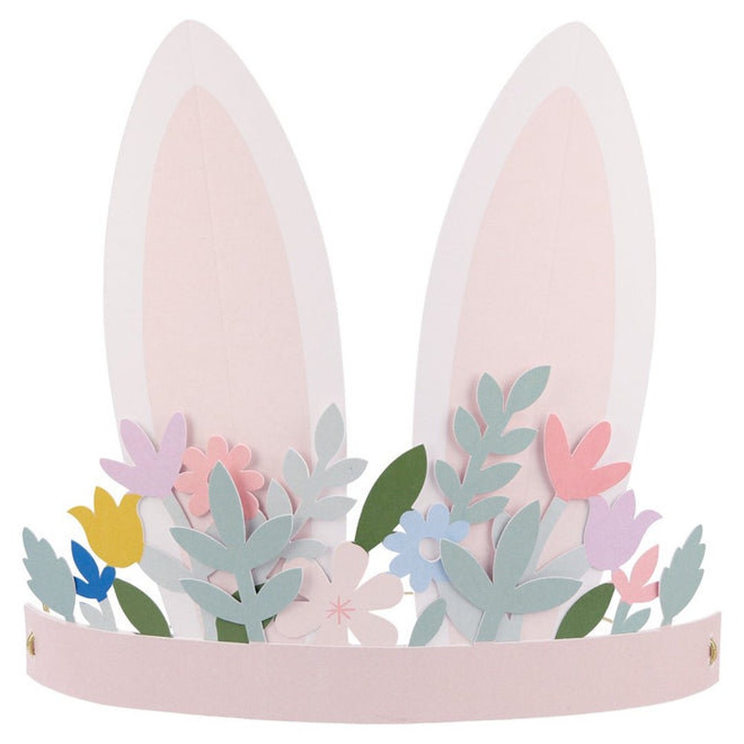 Spring Bunny Ears Pack of 8 Easter Rabbit Party Supplies Accessories ...