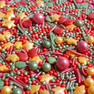 Sprinkle Bell Rock Christmas Mix Edible Cake Sprinkle Suitable for ...