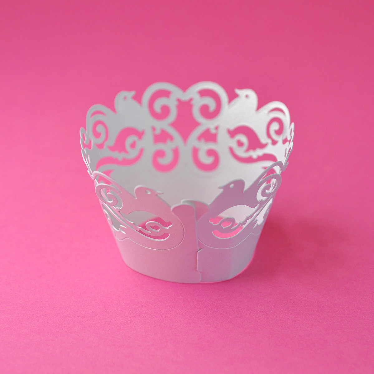 White Dove Birds Cupcake Wrapper Pack of 6 Wedding Birthdays Bird Doves ...