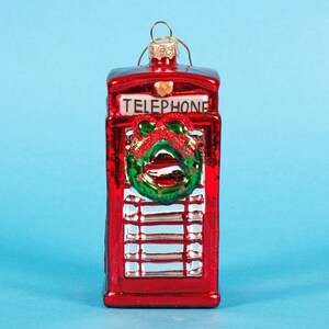 Phone Box With Wreath Shaped Bauble Hanging Decoration Xmas Christmas ...