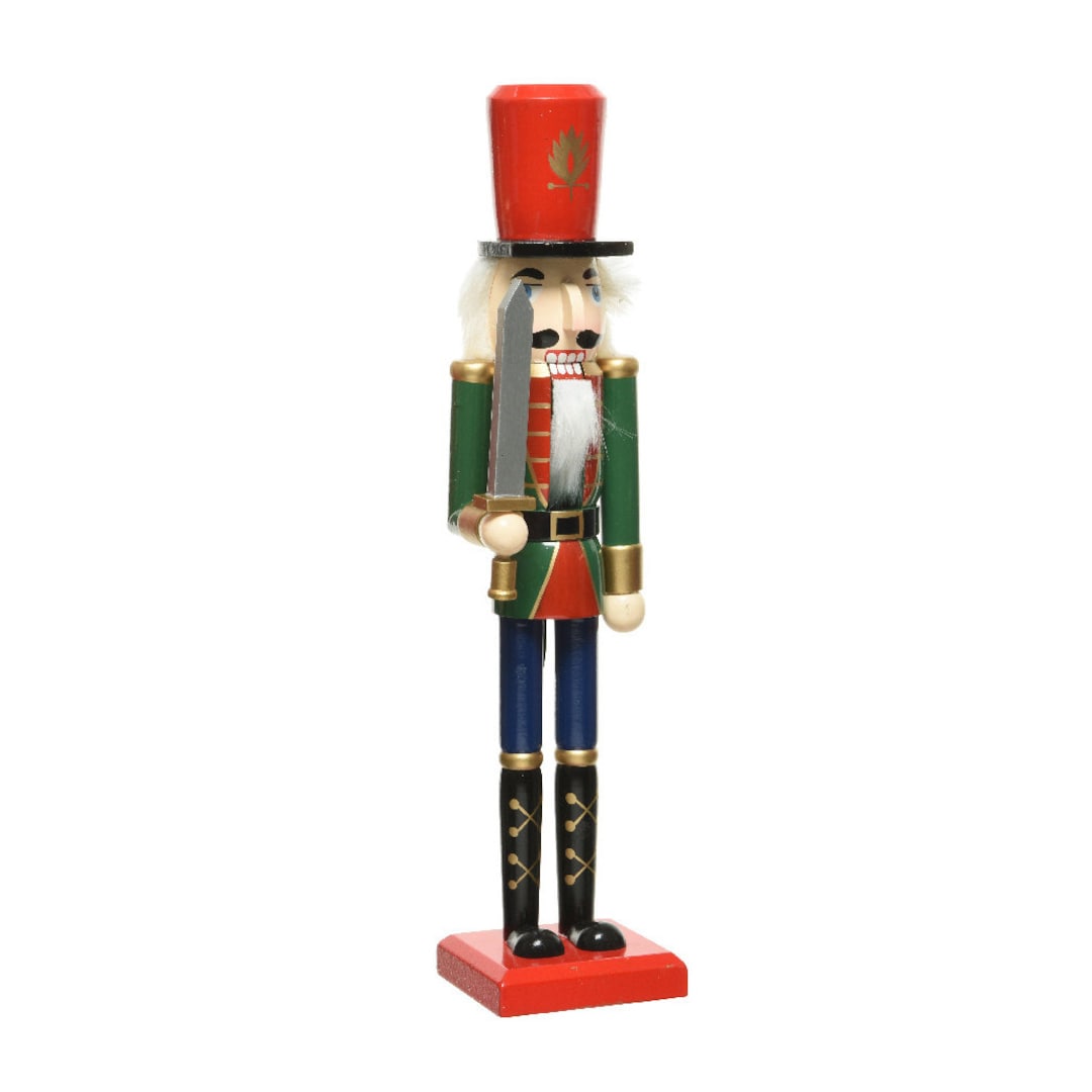 Nutcracker Soldier Holding Sword Christmas Decoration Festive Novelty ...