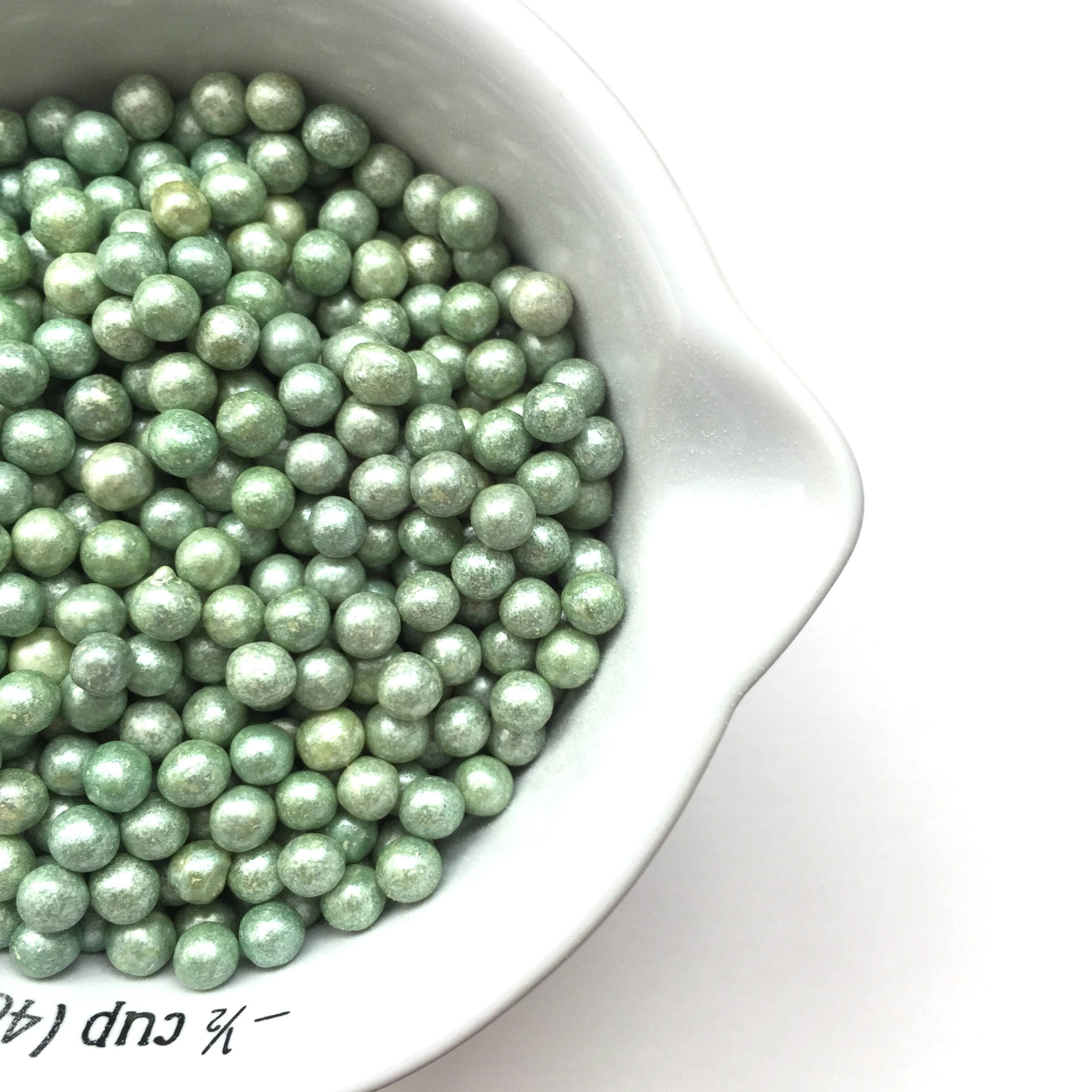 Verde 4mm Perlas comestibles Natural Color Cup Cake Sprinkles | Etsy