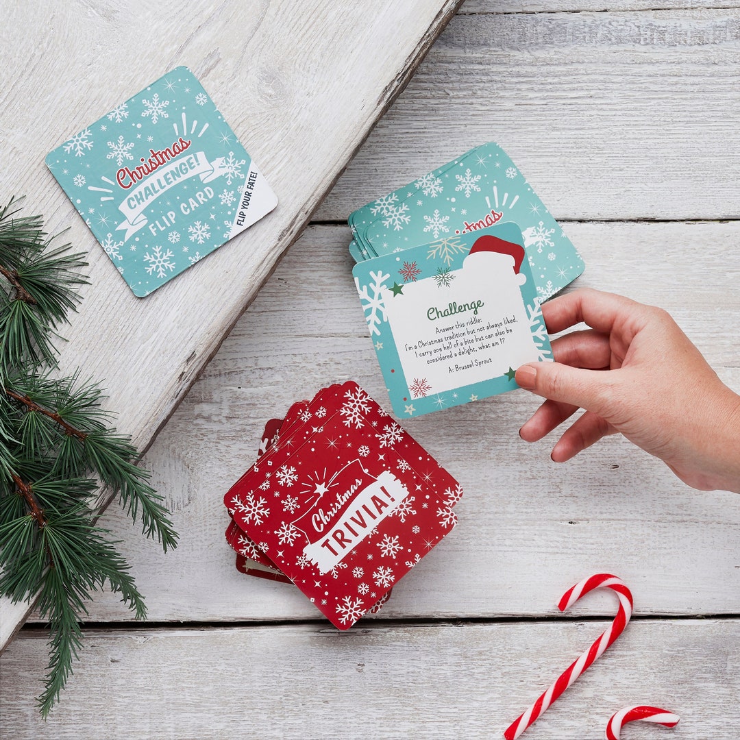 Christmas Trivia or Challenge Party Game 121 Cards Quiz Family Fun ...