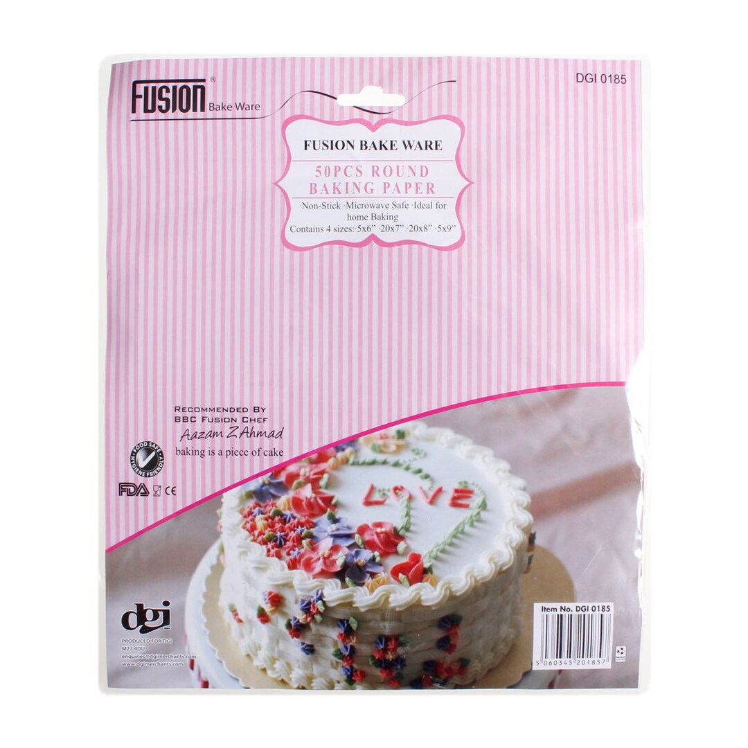Pre Cut Round Baking Paper Discs Pack of 50 4 Sizes White Convenient ...