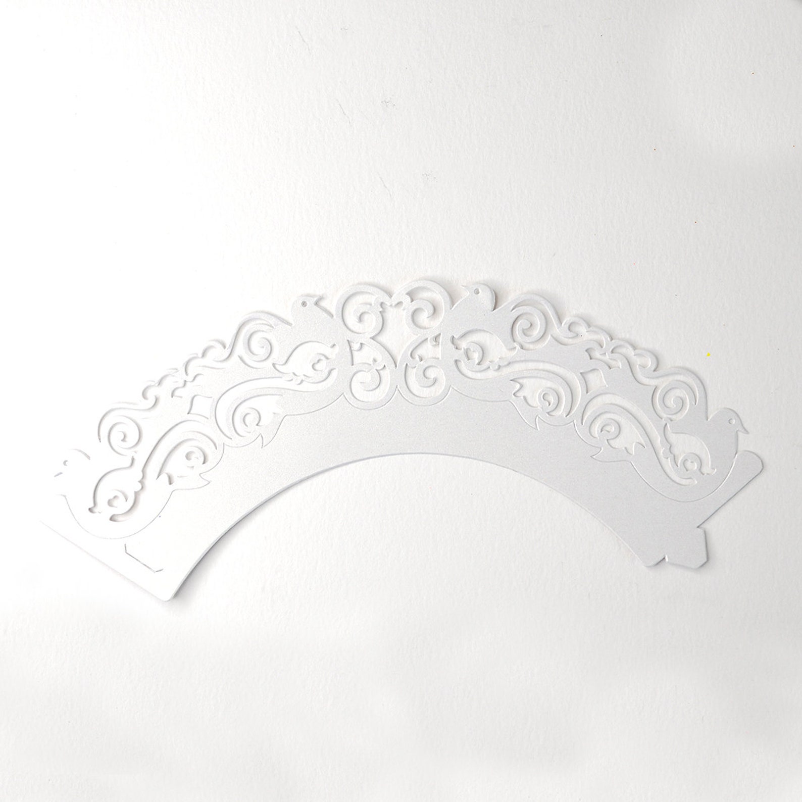 White Dove Birds Cupcake Wrapper Pack of 6 Wedding Birthdays | Etsy