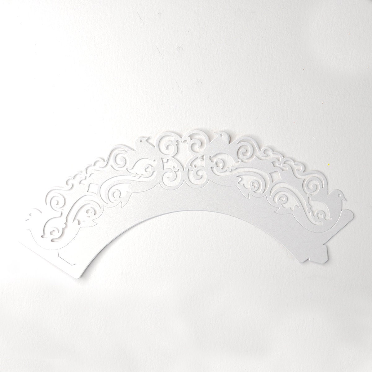 White Dove Birds Cupcake Wrapper Pack of 6 Wedding Birthdays Bird Doves ...