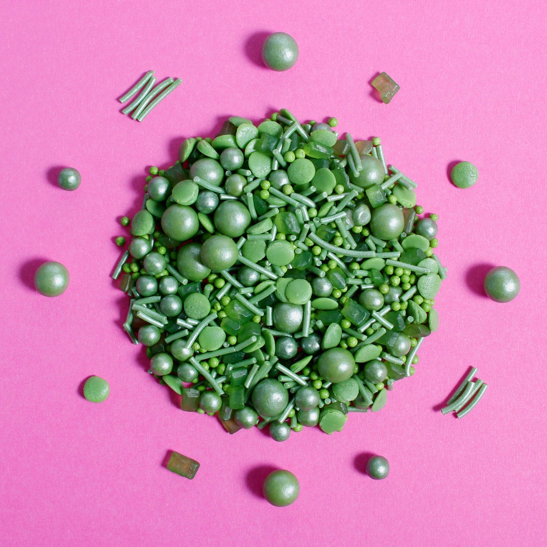 Lucky Leprechaun Green Sprinkle Mix Pearl Sugar Strands - Etsy