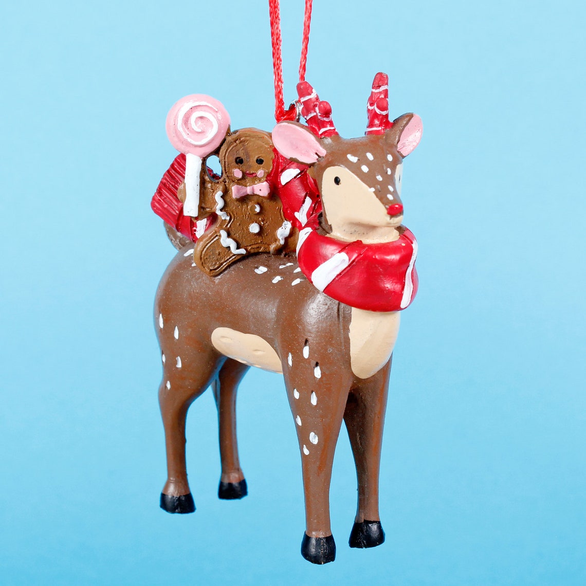 Santa's Helpers Set of 4 Shaped Resin 3D Christmas Tree Hanging ...