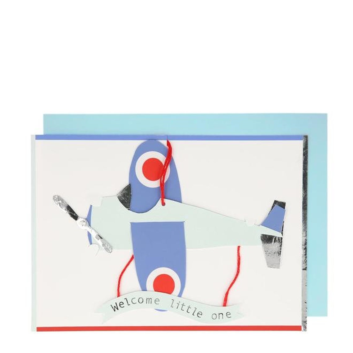 Aeroplane Baby Card Mobile "welcome Little One"! Birthday Party ...
