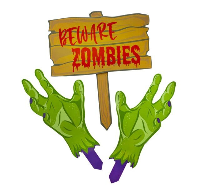 Zombie Wooden Garden Signs Pack of 3 for Halloween Party - Etsy