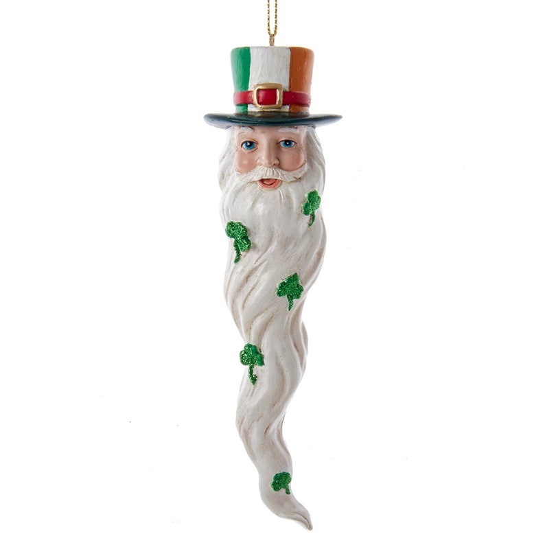 Irish Santa With Long Beard Christmas Tree Hanging Decoration - Etsy