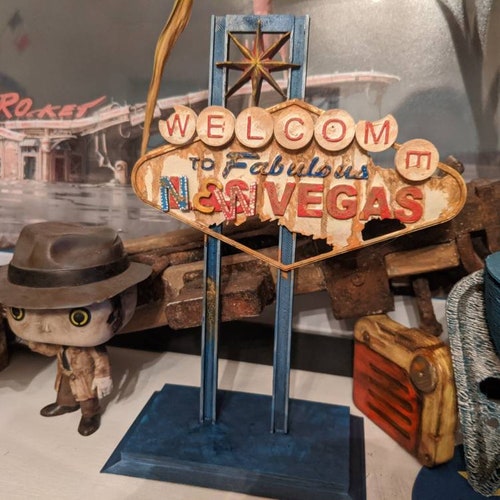 3D Printed New Vegas Sign fallout New Vegas | Etsy