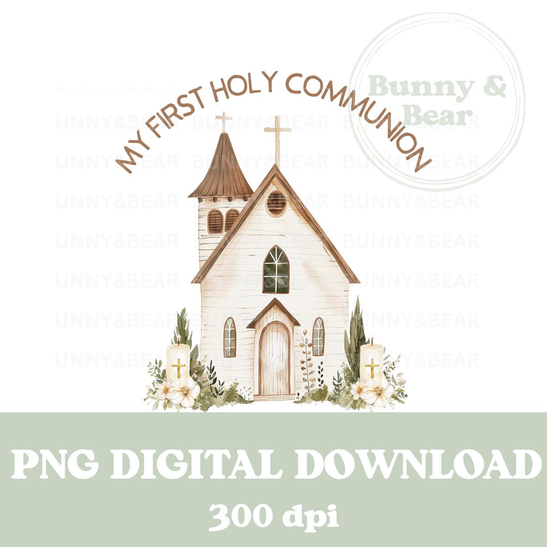 My First Holy Communion Wreath PNG, Communion Sublimation Design ...