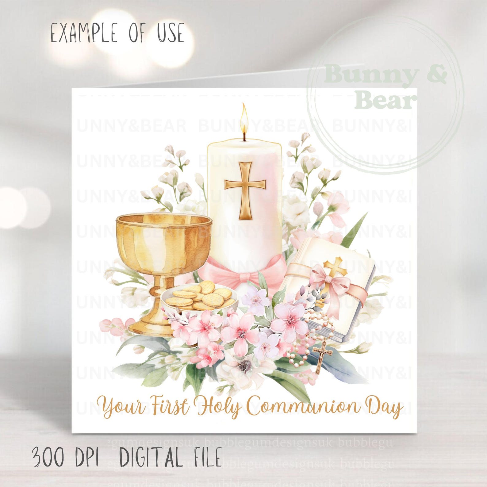 Pink First Holy Communion PNG, Communion Sublimation Design, Communion ...