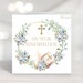 Blue Roses Confirmation Wreath PNG, Confirmation Sublimation Design, Praying, Confirmation Card ...