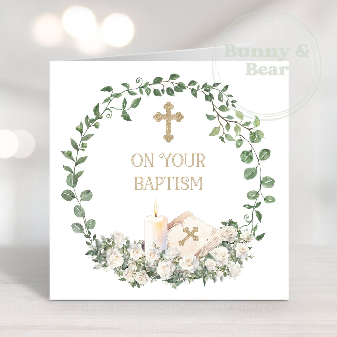 White Roses Baptism Wreath PNG, Baptism Sublimation Design, Baptism ...
