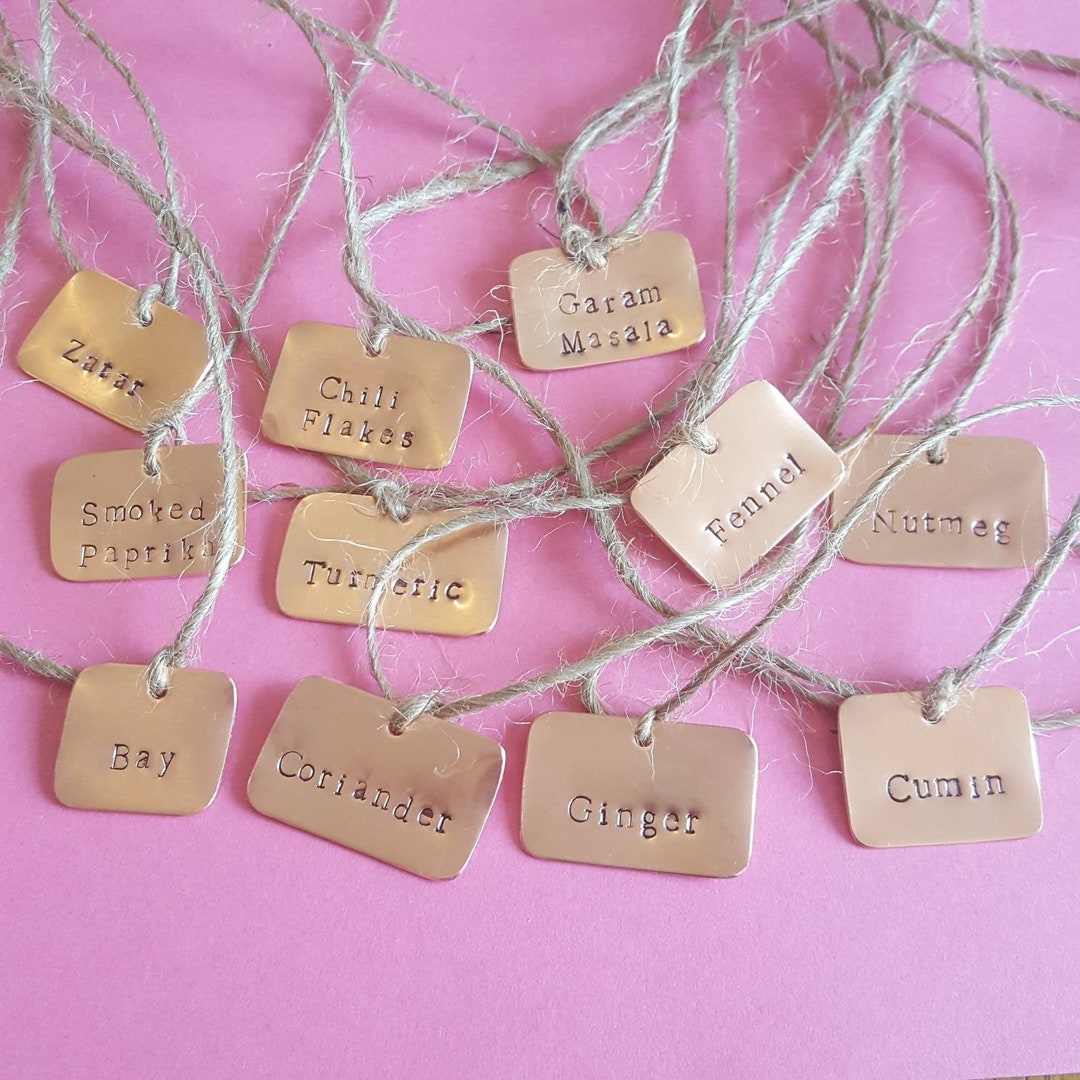 Set of Kilner / Mason Jar Labels/tags, Personalised, Handstamped ...