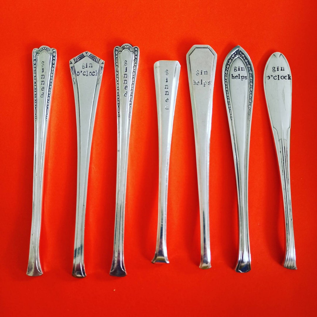 Gin Cocktail Masher, Stirrer, Mixer. Handstamped, Vintage Silver Plated ...