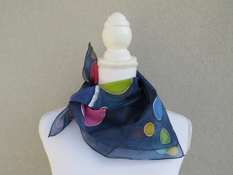 Kandinsky Alcuni cerchi, Sciarpa quadrata in seta multicolore ispirata ...