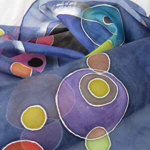 Kandinsky Alcuni cerchi, Sciarpa quadrata in seta multicolore ispirata ...