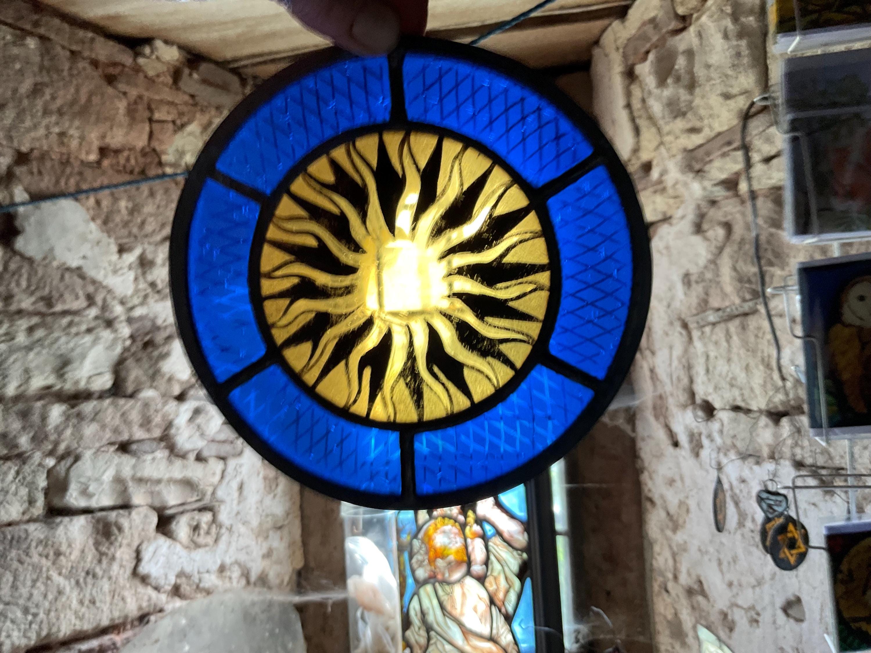 Medieval Sun in Splendour Stained Glass Sun Catcher - Etsy