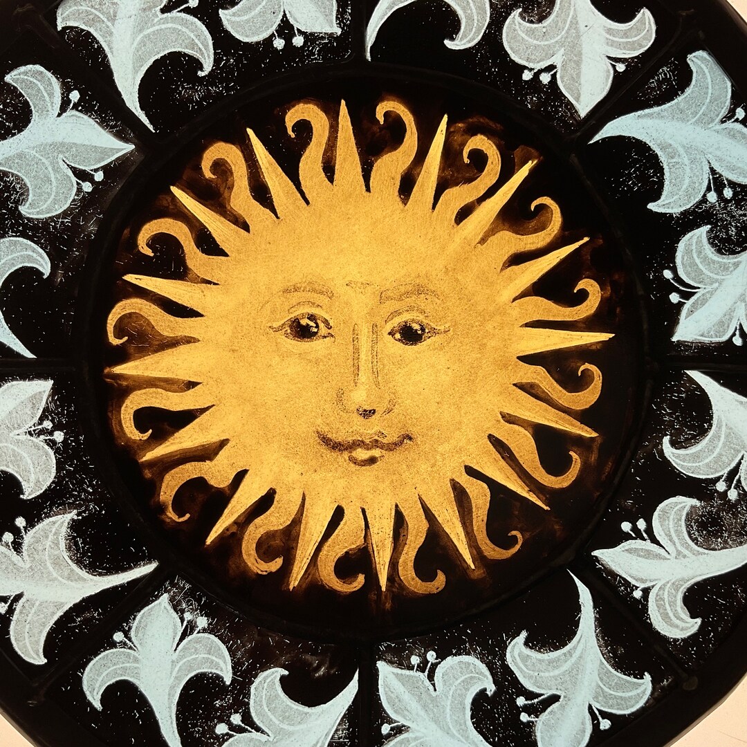 Happy Sun in Splendour With Blue Glass - Etsy UK