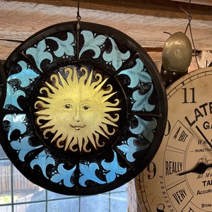 Happy Sun in Splendour With Blue Glass - Etsy UK