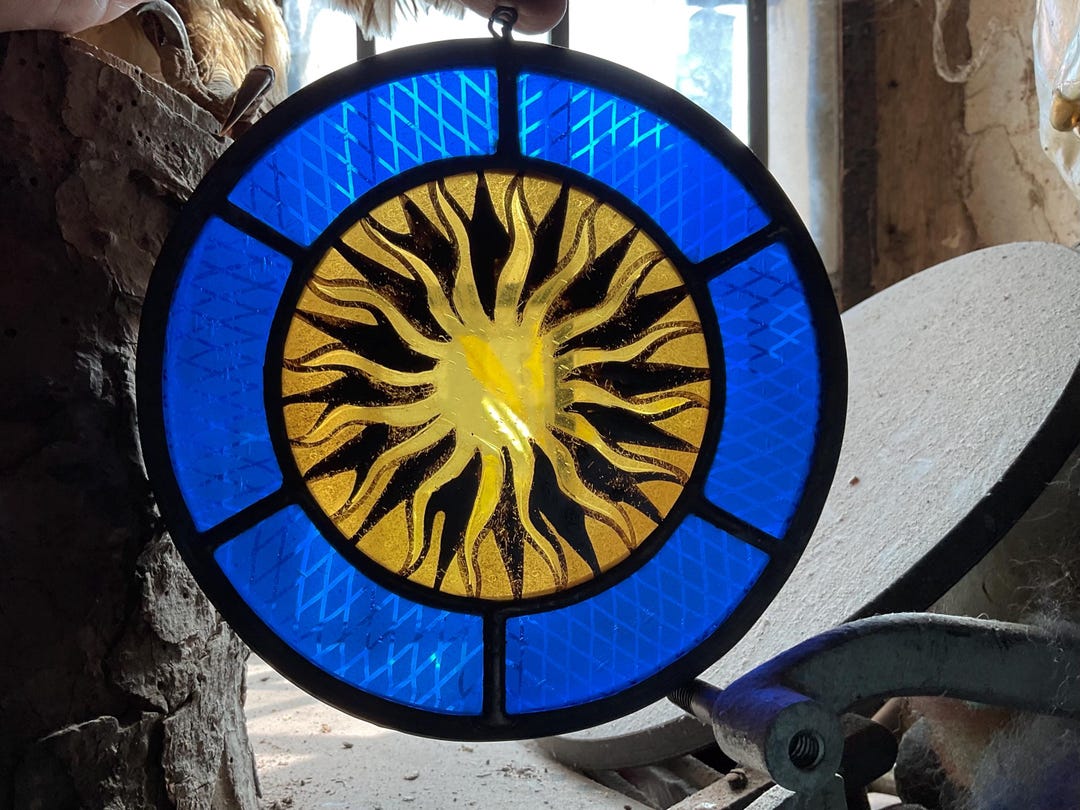 Medieval Sun in Splendour Stained Glass Sun Catcher - Etsy