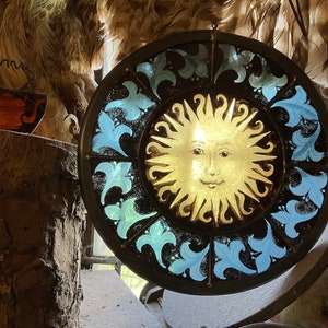 Happy Sun in Splendour With Blue Glass - Etsy