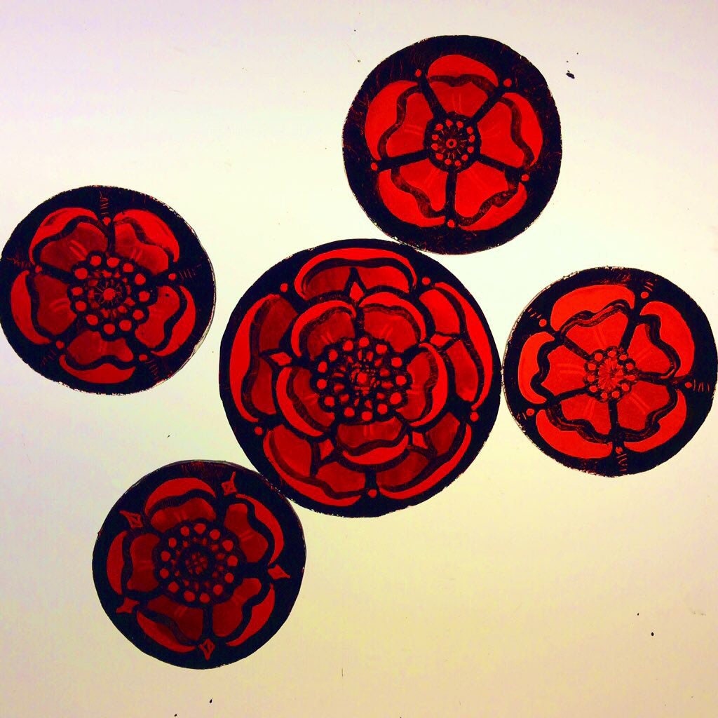 Lancashire Red Rose of Lancaster Sun Catcher - Etsy UK