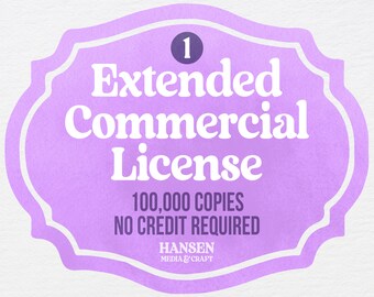 EXTENDED LICENSE No Credit Required / Single Product - Etsy