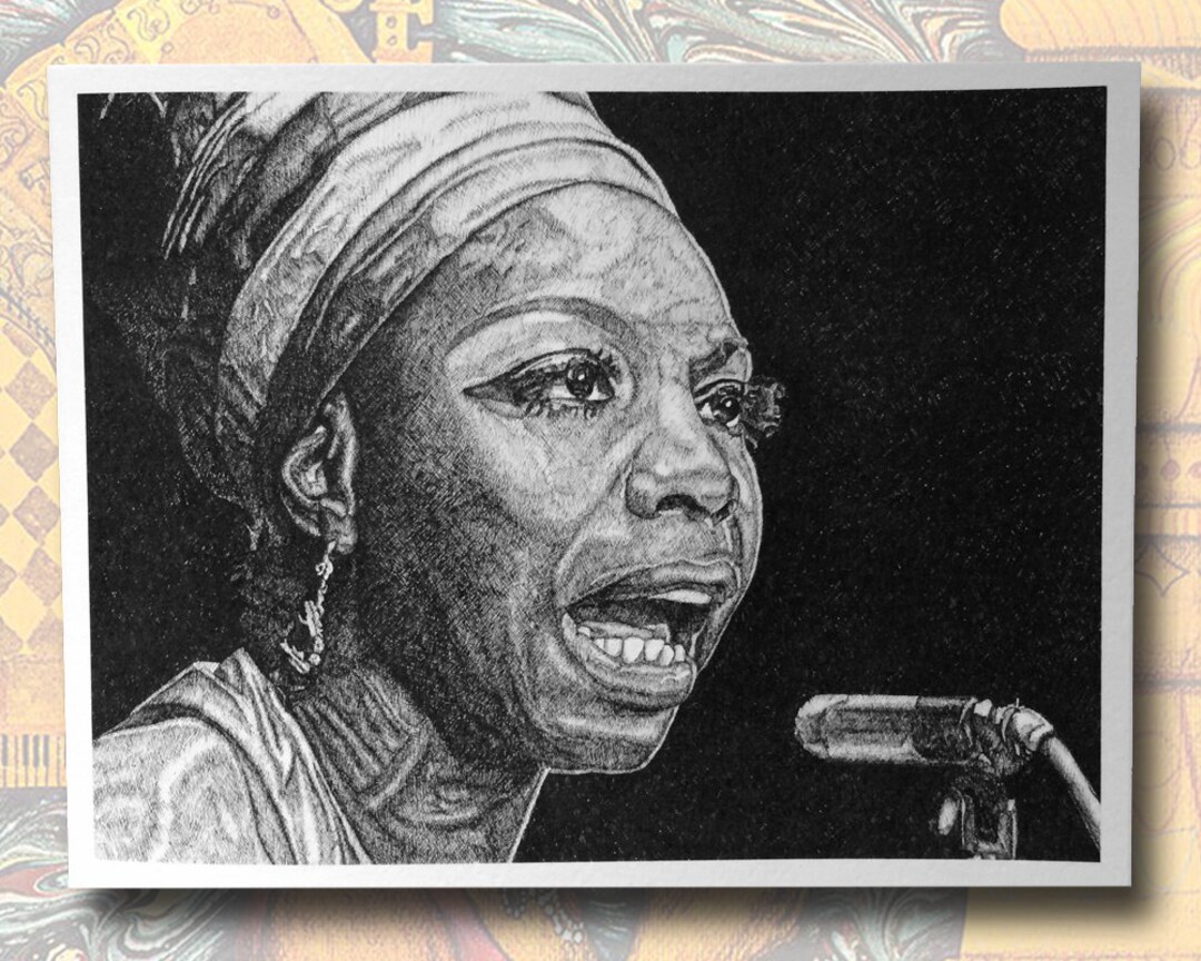 Unique Hand Drawn Greeting Card: Black and White Original Art Prints ...