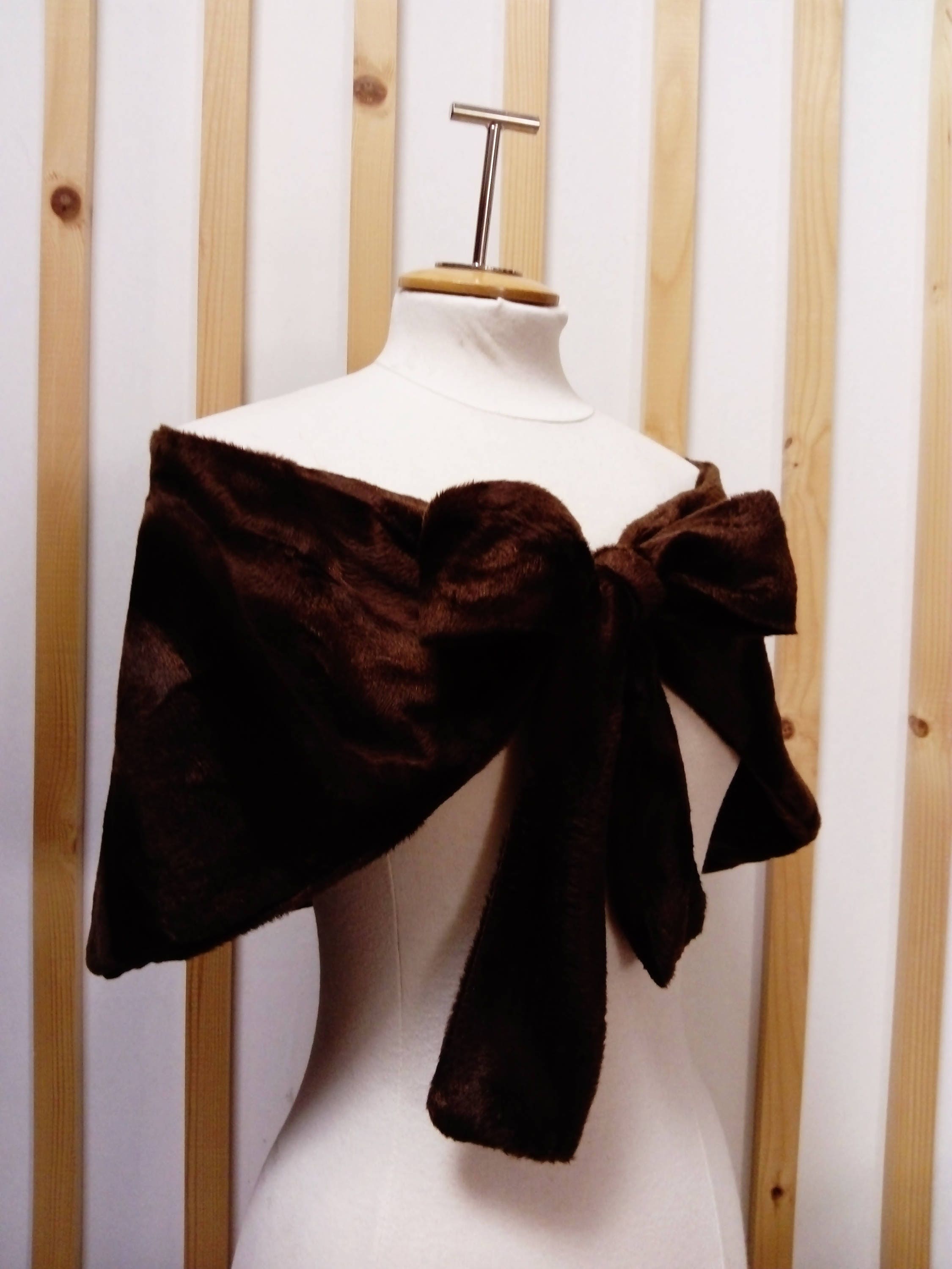 Cache Shoulder, Fake Fur, Shoulder Shrug,brown Bridal Cover Up - Etsy