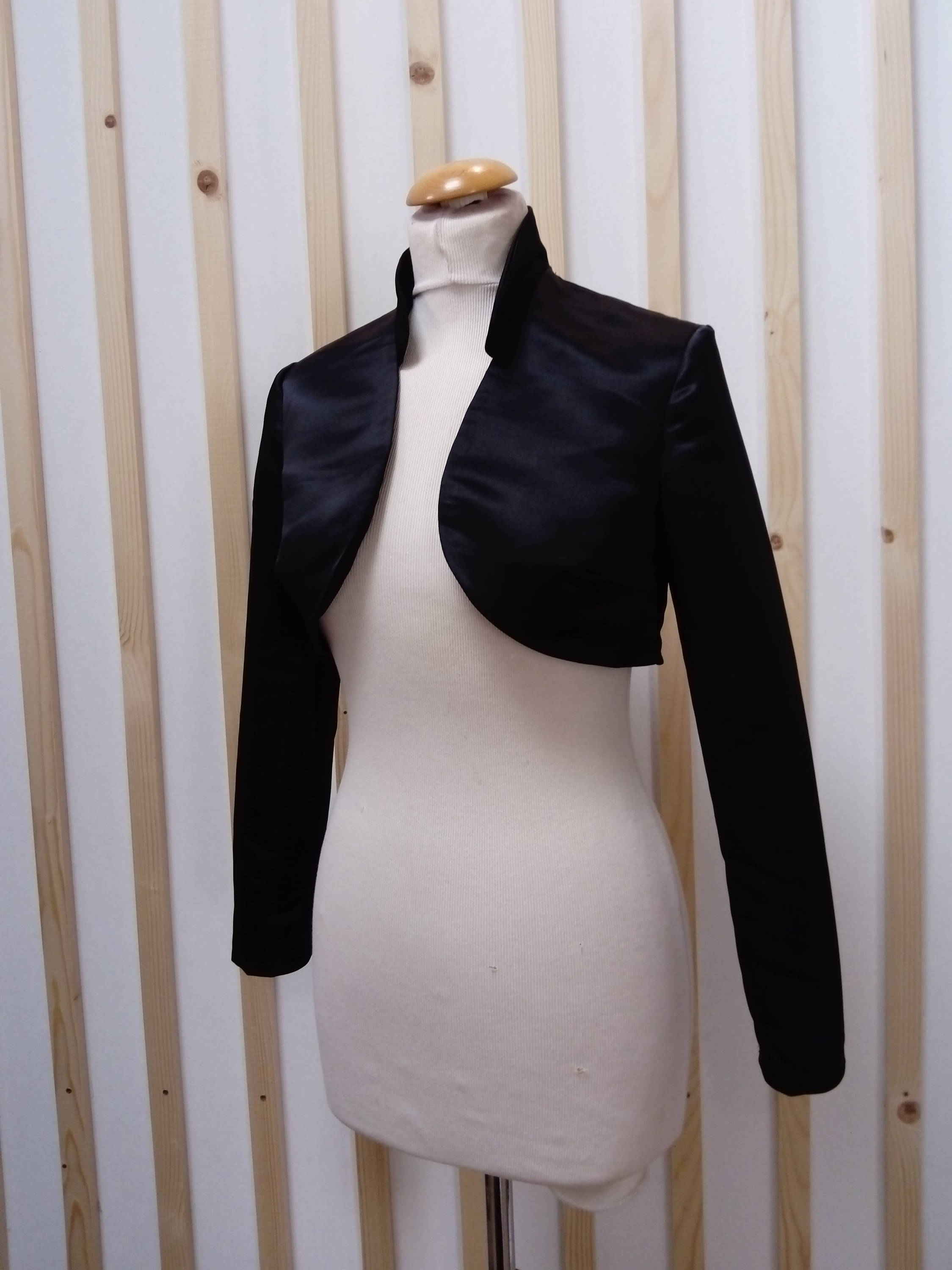 Bridal Bolero Black Bolero Satin Bolero Satin Jacket - Etsy