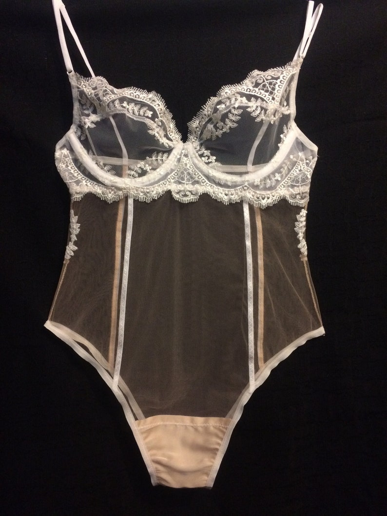Lingerie transparente, Body, ensemble de lingerie pêche - Etsy France