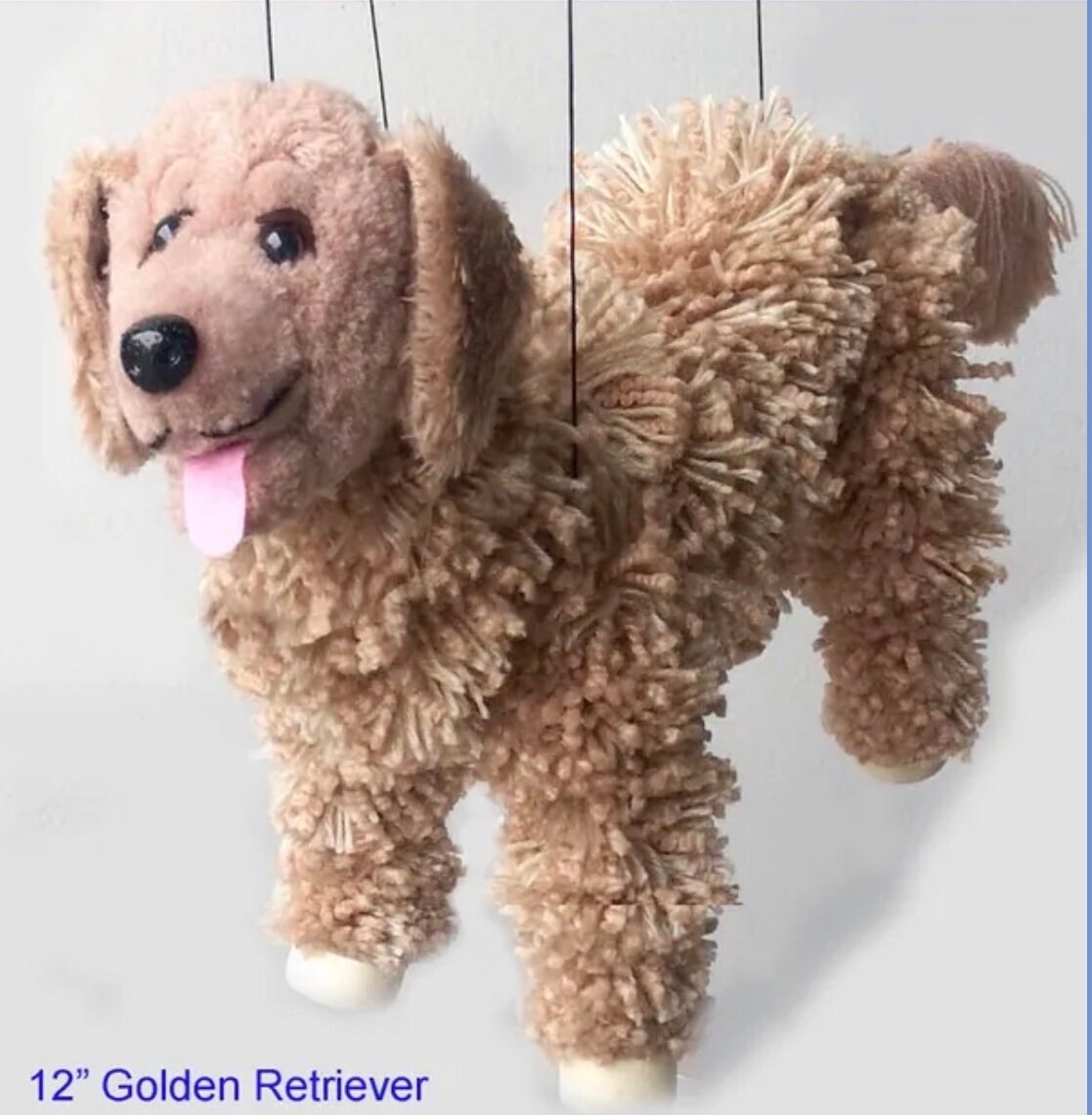 Very High Quality Golden Retriever and Labrador Dog Puppets Marionettes ...