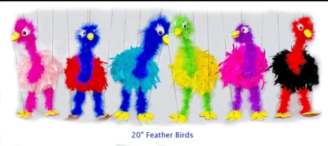 20 Feather Bird Puppets - Etsy