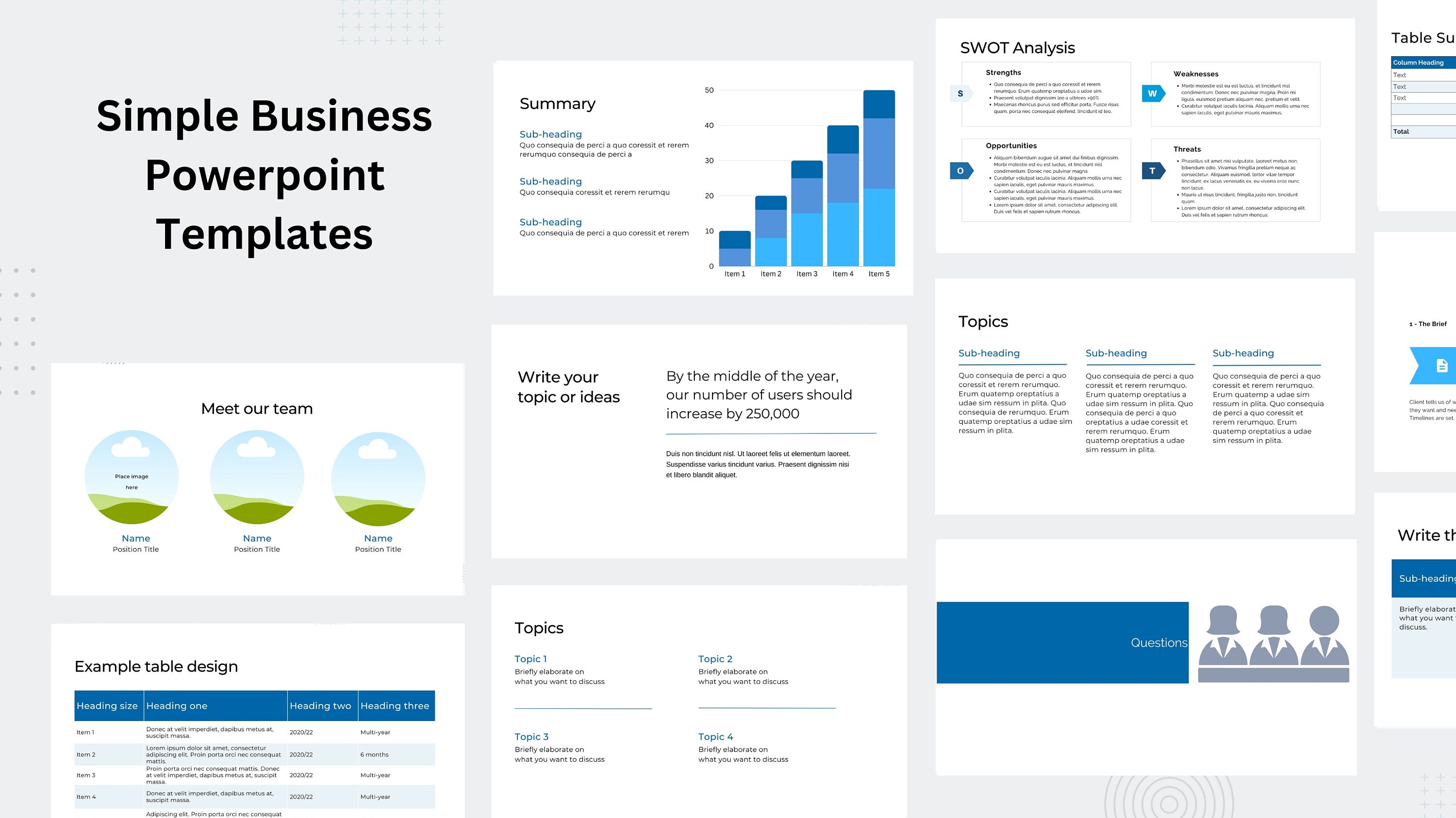 Business Powerpoint Template | 30 Professional Slides for Canva ...