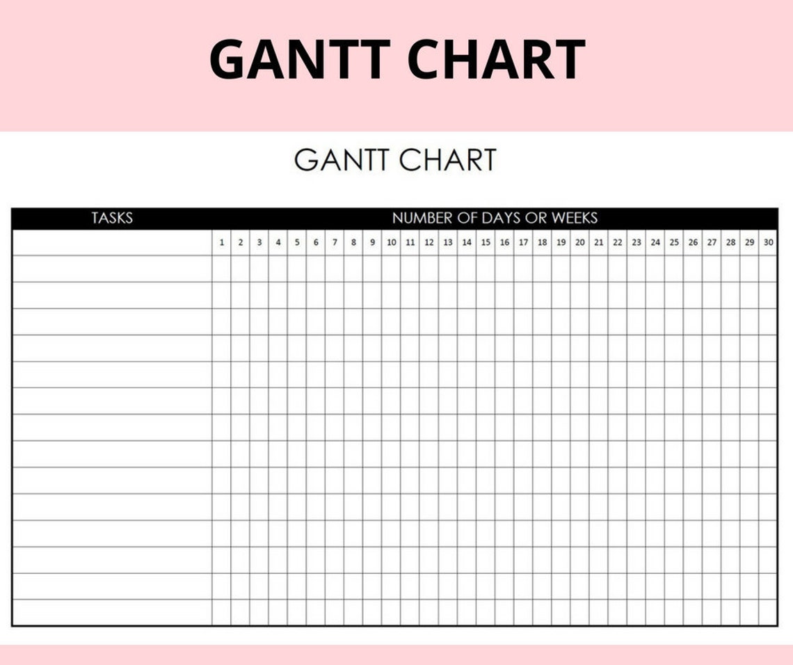 Simple Project Gantt Chart Diagram Template, Project Management to Plan ...