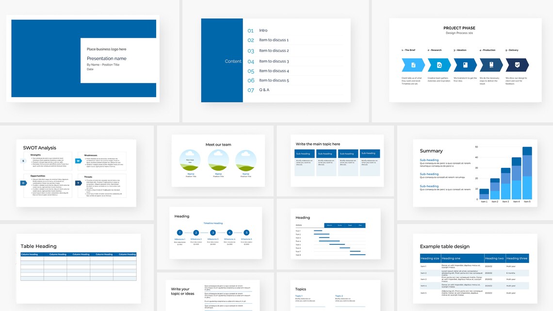 Canva Business Powerpoint Presentation Template - 30 Unique Slides ...